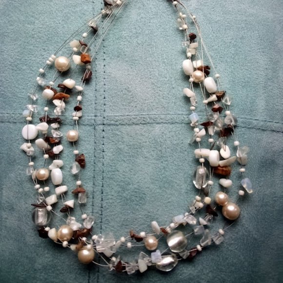 Chico's | Jewelry | Chicos Multitude Of Pearls And Chips | Poshmark